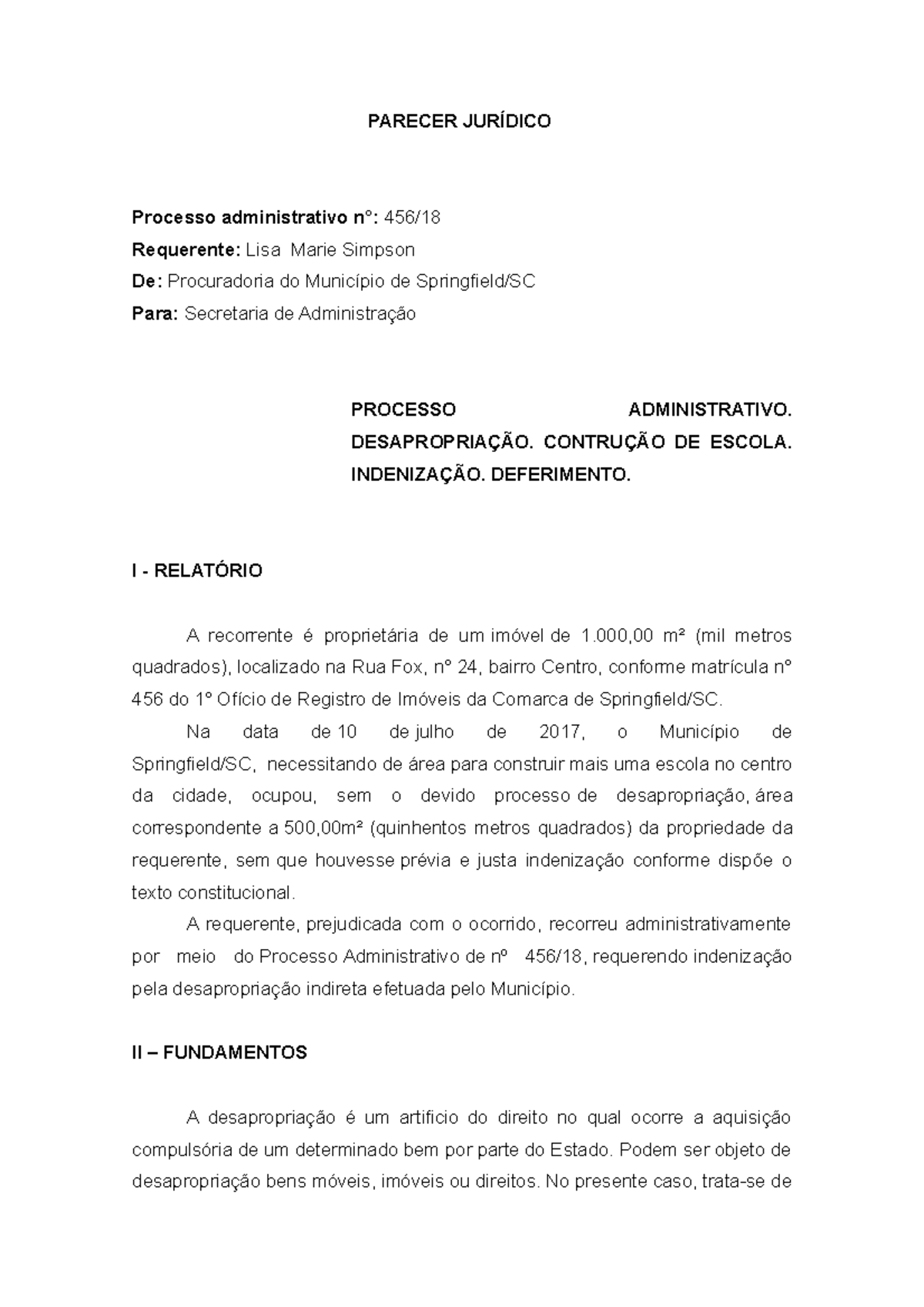 Parecer Juridico - ADM ok pasta - PARECER JURÍDICO Processo ...