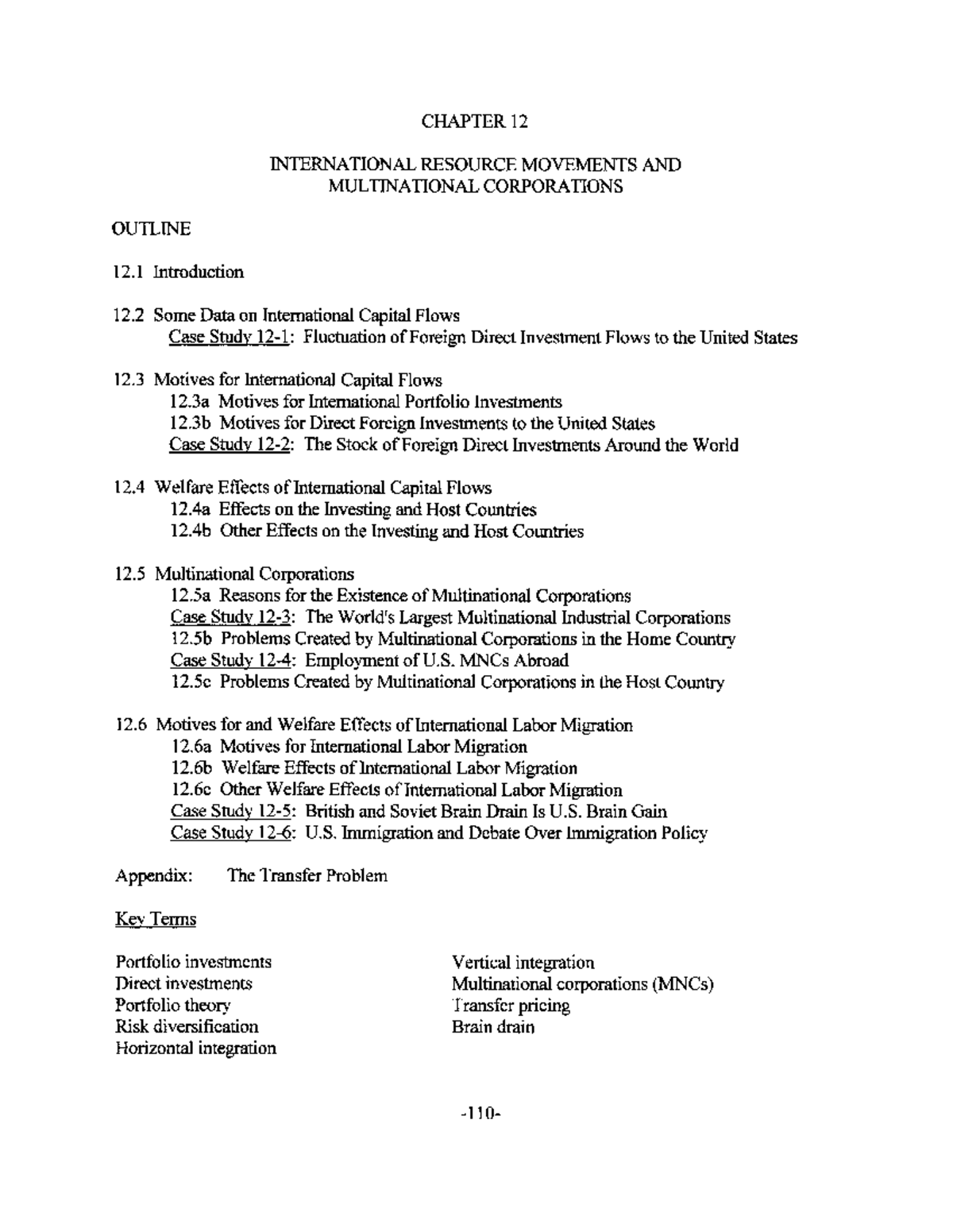 Ch12 international economics(Dominick Salvatore) - Studocu