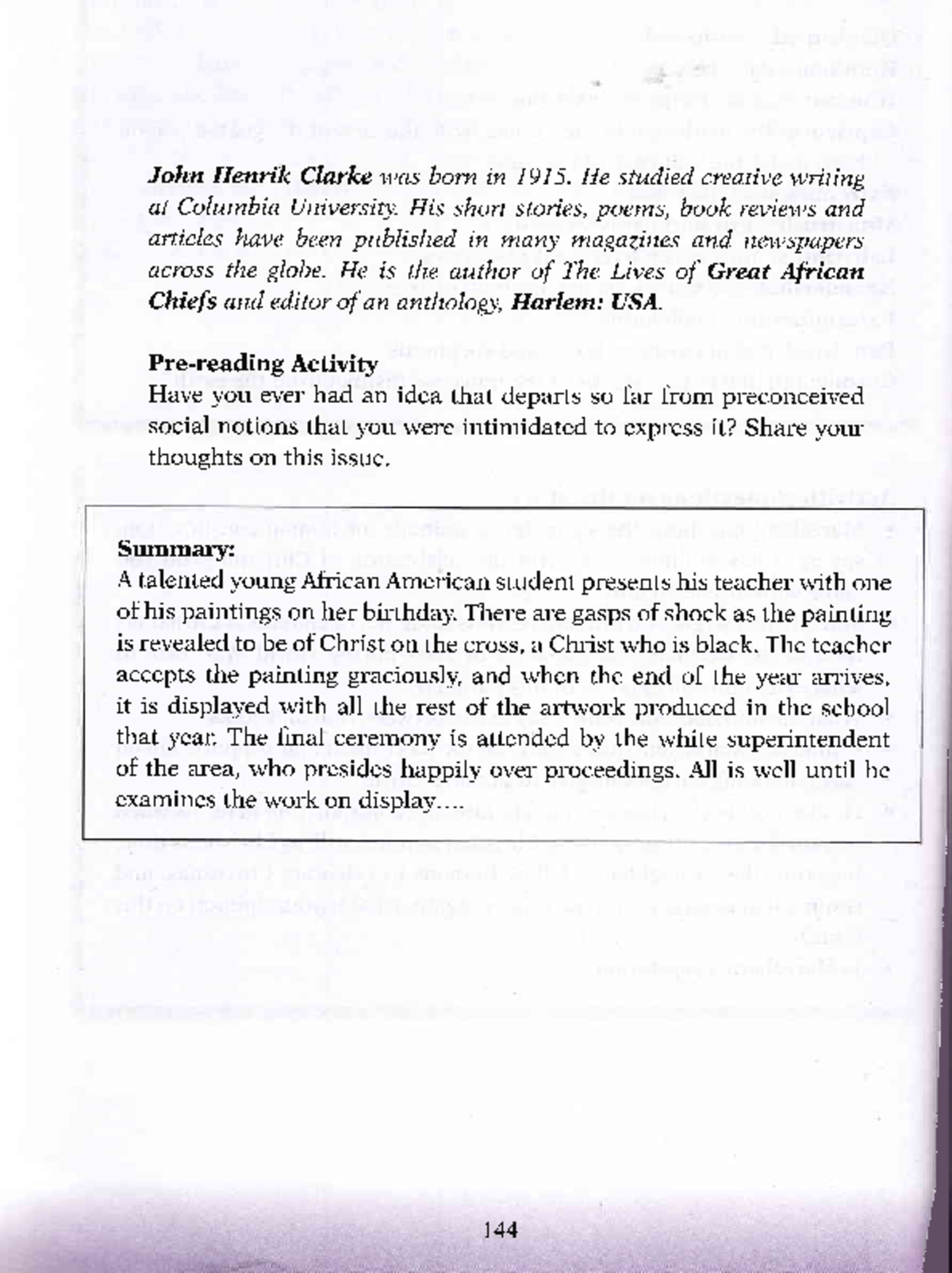 The boy who painted Christ black - ####### John Henrik Clarke was born ...