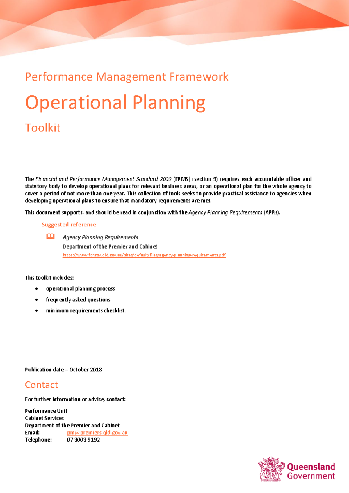 Pmf operational planning toolkit - Performance Management Framework ...