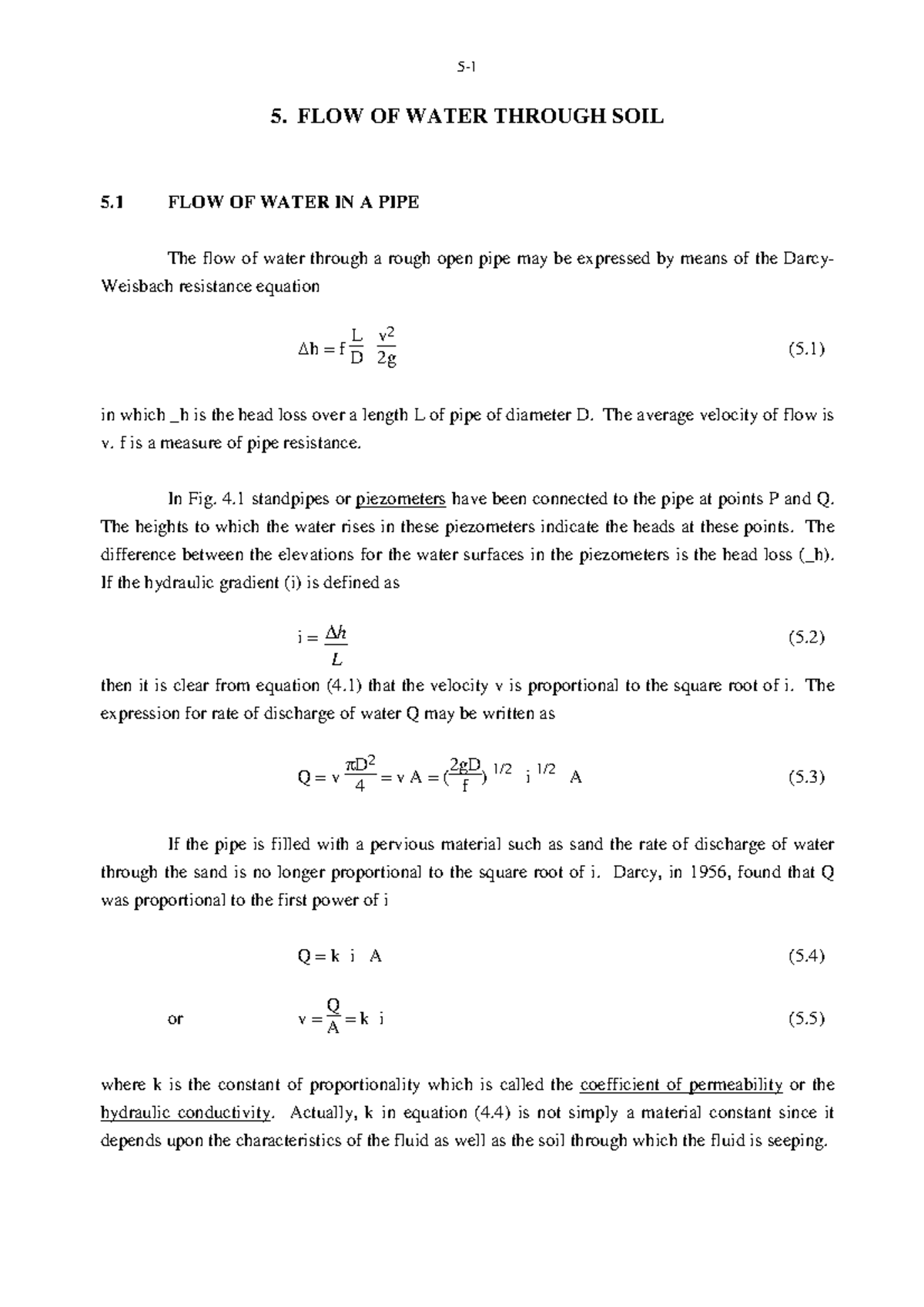 Ch5 Flow - MECH ENG 7059 Finite Element Analysis of Structure - 5. FLOW ...