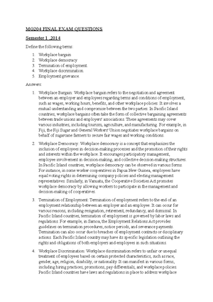 Mg315 mst revision - MST Past exam papers with solutions. - USP YEARS THE UNIVERSITY OF THE ...