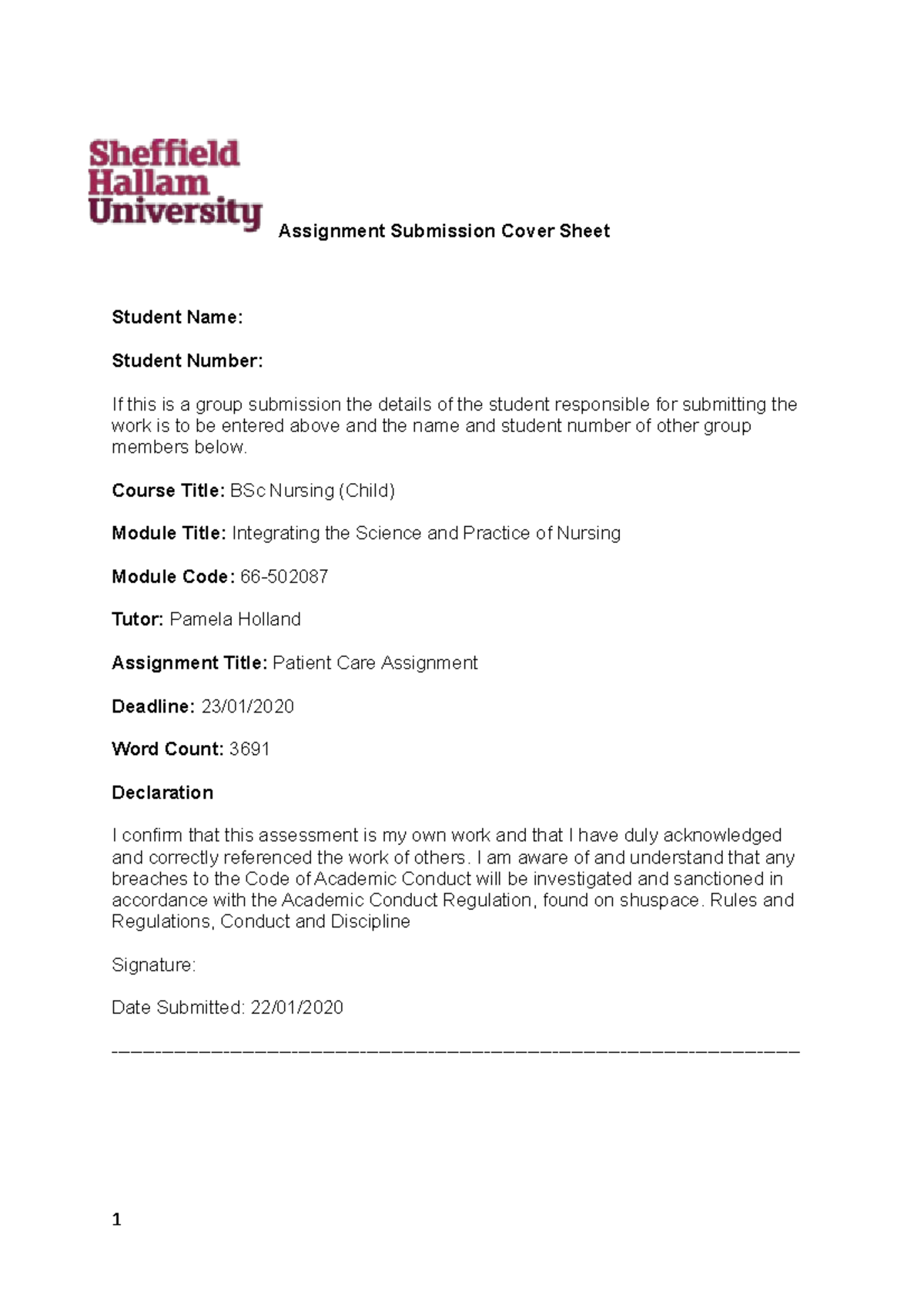 Integrating the Science and Practice of Nursing assignment - Assignment ...