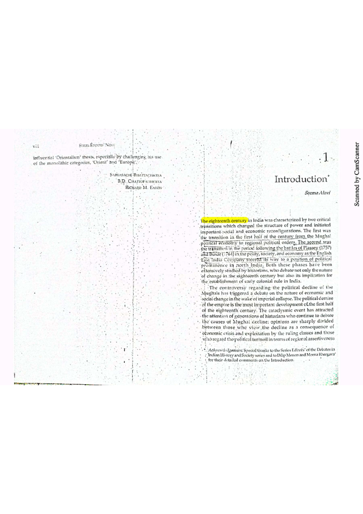 Seema Alavi Introduction Pdf - Ba Honours History - Studocu