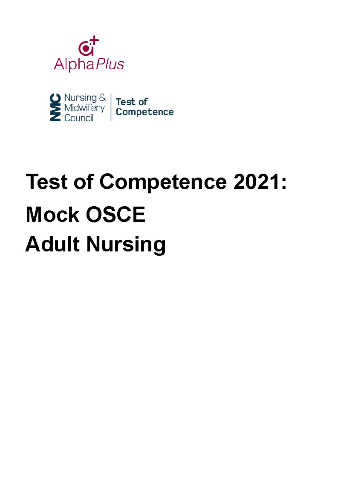 Mock Osce Rn1 Toc 2021 Practice Mock Test Of Competence 2021 Mock