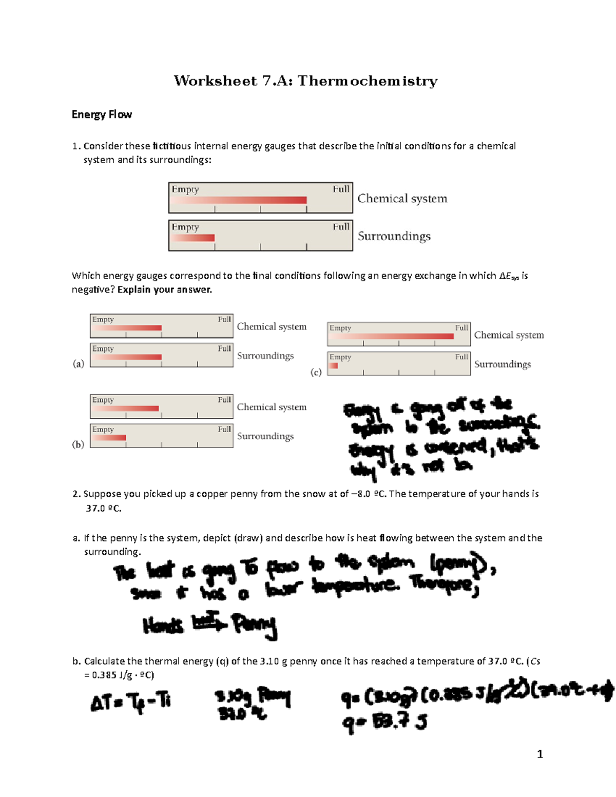 Worksheet+7A+Thermochemistry- Nicole Orduy - Worksheet 7 ...