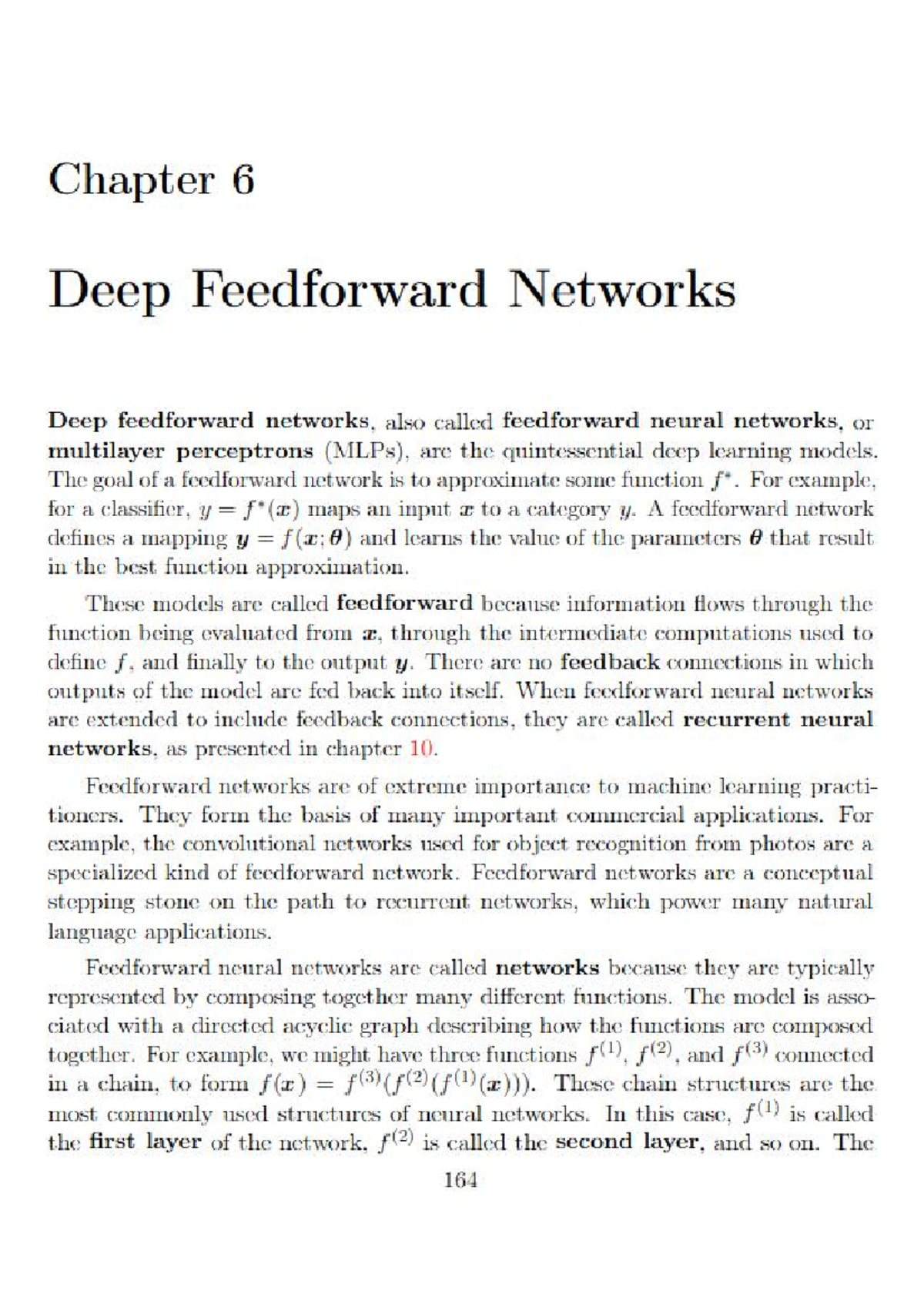 UNIT 1 - not applicable - Chapter 6 Deep Feedforward Networks Deep feedforward networks, also ...