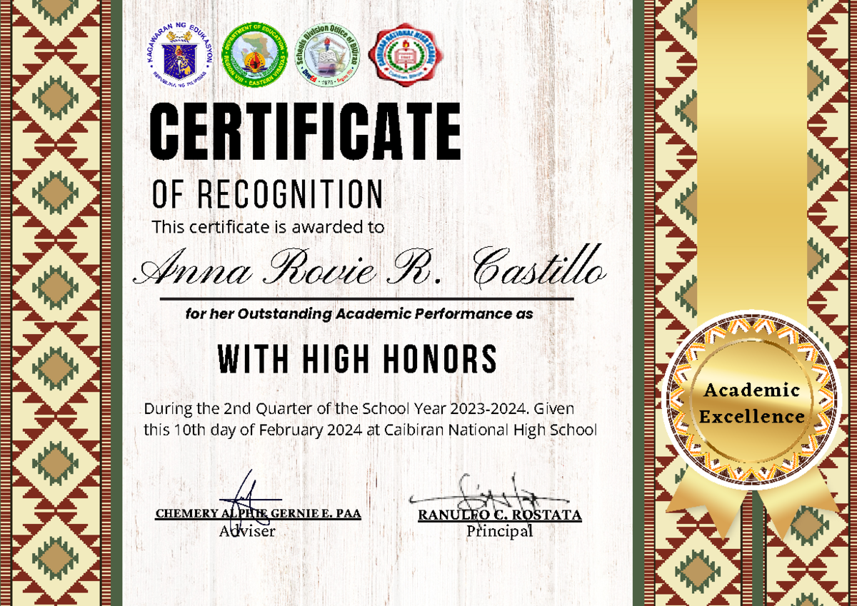 certificates of recognition - ####### OF RECOGNITION This certificate ...