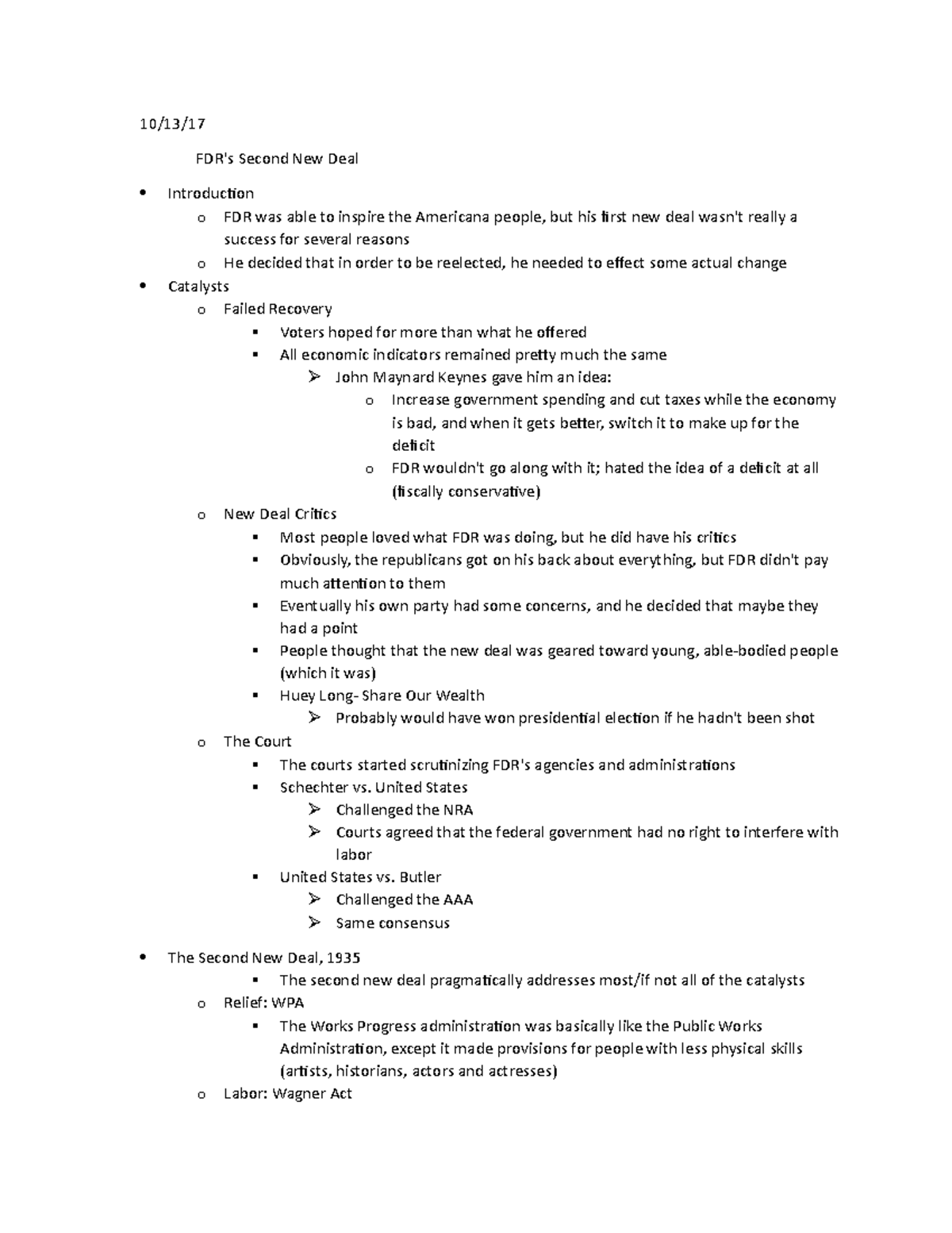 Week 8, Day 3-FDR's Second New Deal - 10/13/ FDR's Second New Deal ...