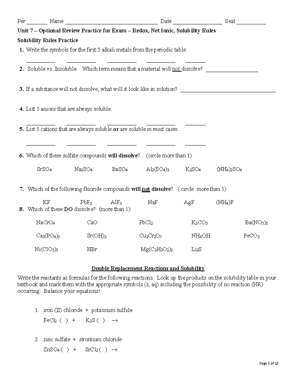 23-24 Unit 7 Review - Unit 7 – Optional Review Practice for Exam ...