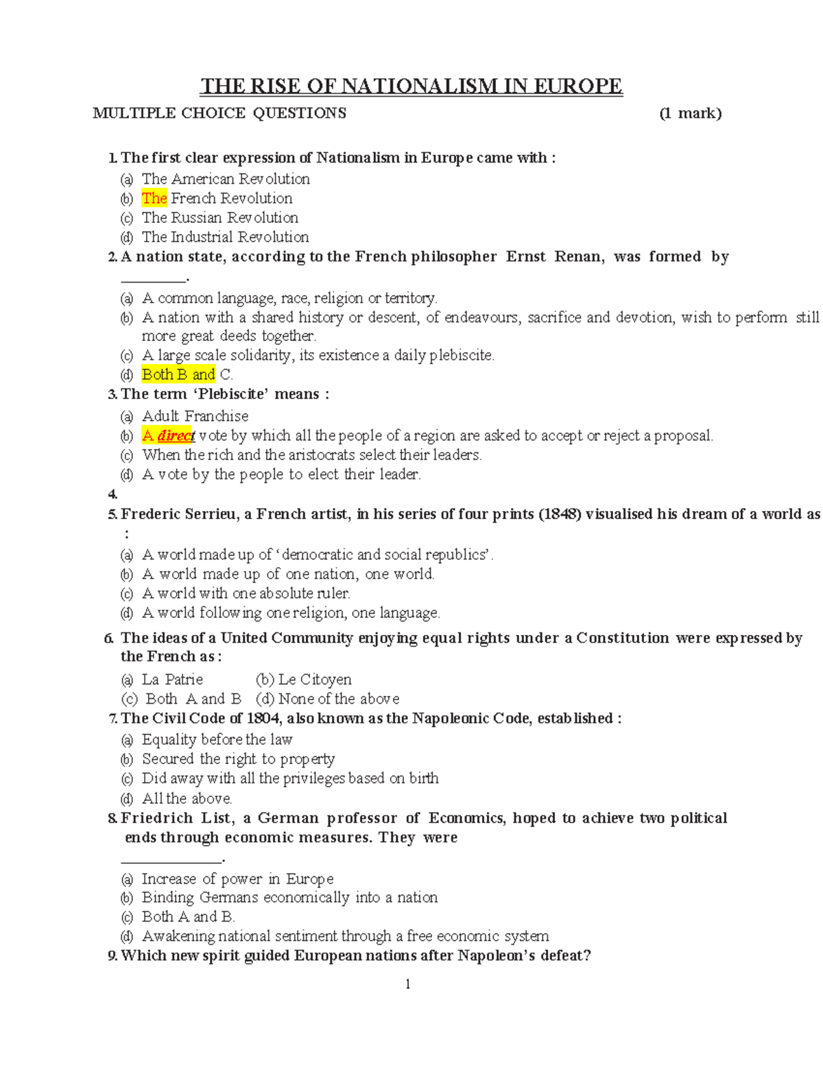 Nationalism IN Europe Assignment - THE RISE OF NATIONALISM IN EUROPE ...