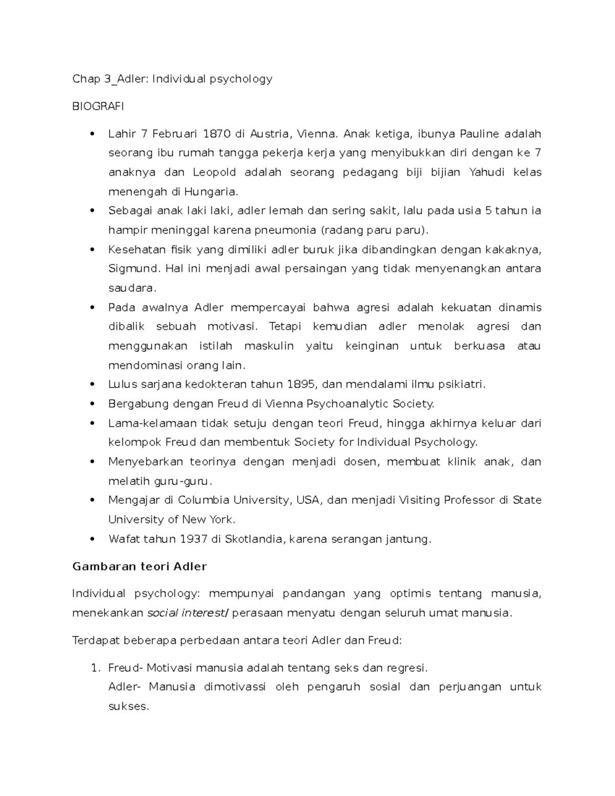 Chap 3 Alfred Adler - Theories of Personality - Chap 3_Adler ...