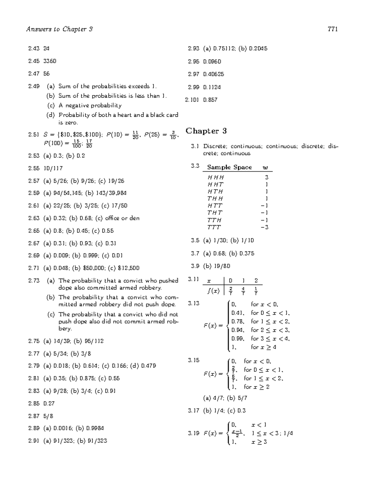 U1 exercise ans odd MTH302 - Answers to Chapter 3 771 2 24 2 3360 2 56 2 (a) Sum of the - Studocu