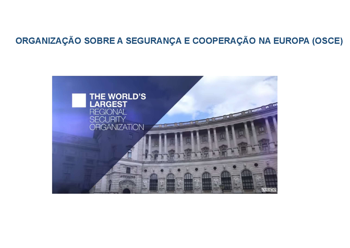 Aulas OSCE - OSCE - Sede da OSCE em Viena, Áustria broad membership ...