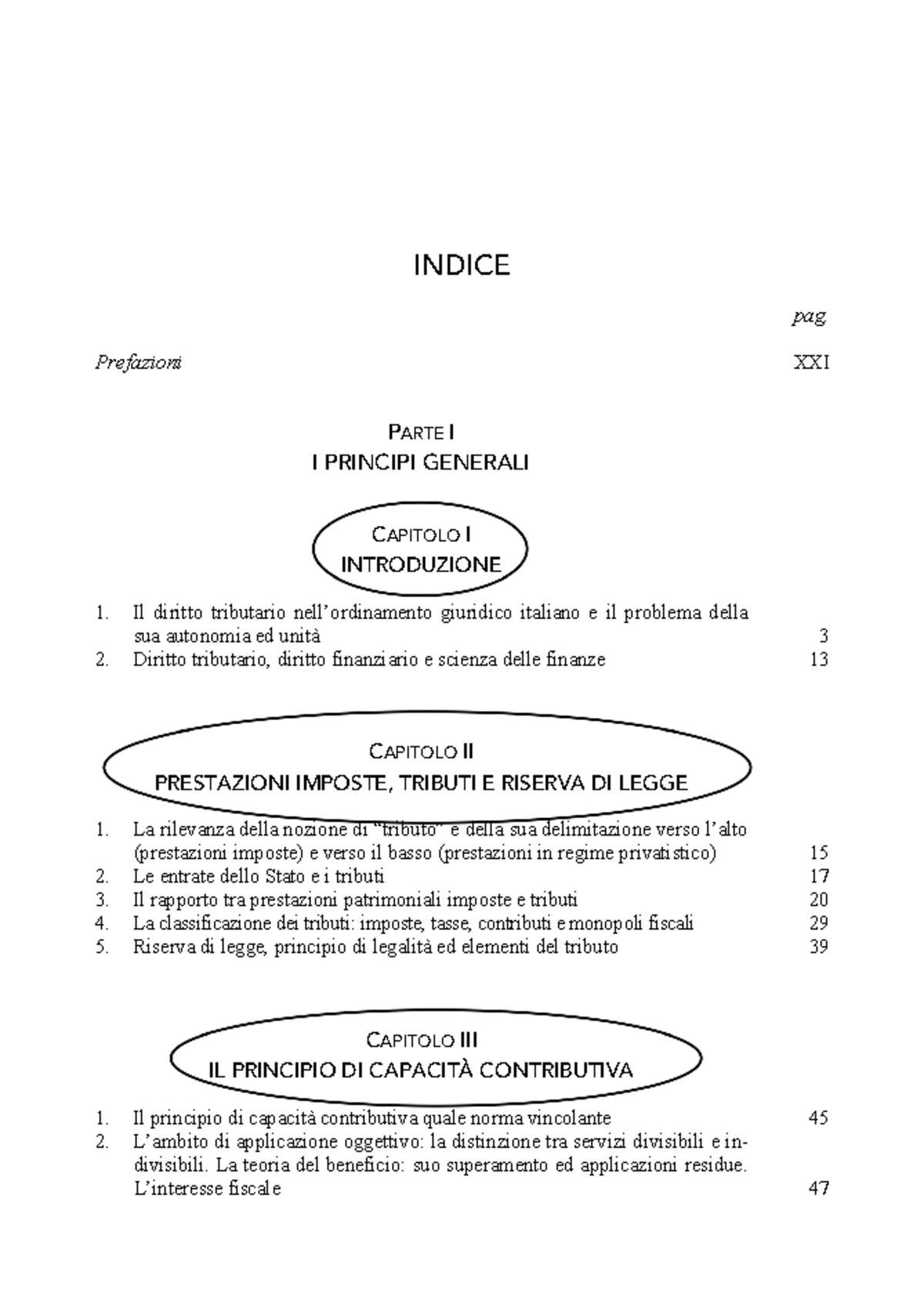 Indice - INDICE pag. Prefazioni XXI PARTE I I PRINCIPI GENERALI ...