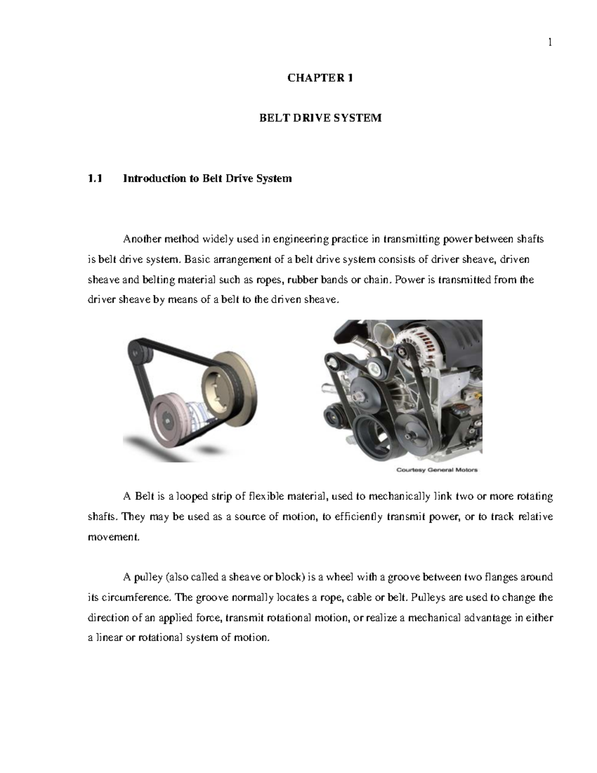 Topic 4 Belt System - thats all - CHAPTER 1 BELT DRIVE SYSTEM 1 ...