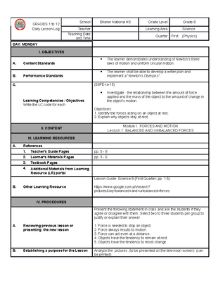 Science 8 Lesson Plan Tracking a typhoon - Department of Education ...