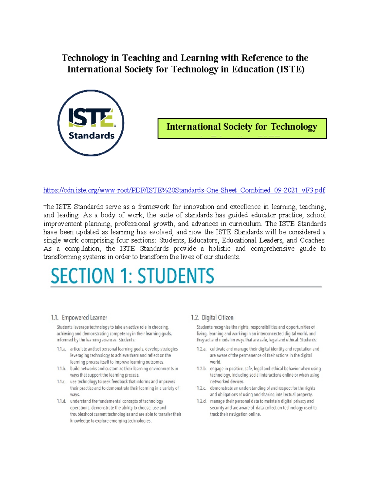 Chapter-8-ISTE - notes - Technology in Teaching and Learning with ...