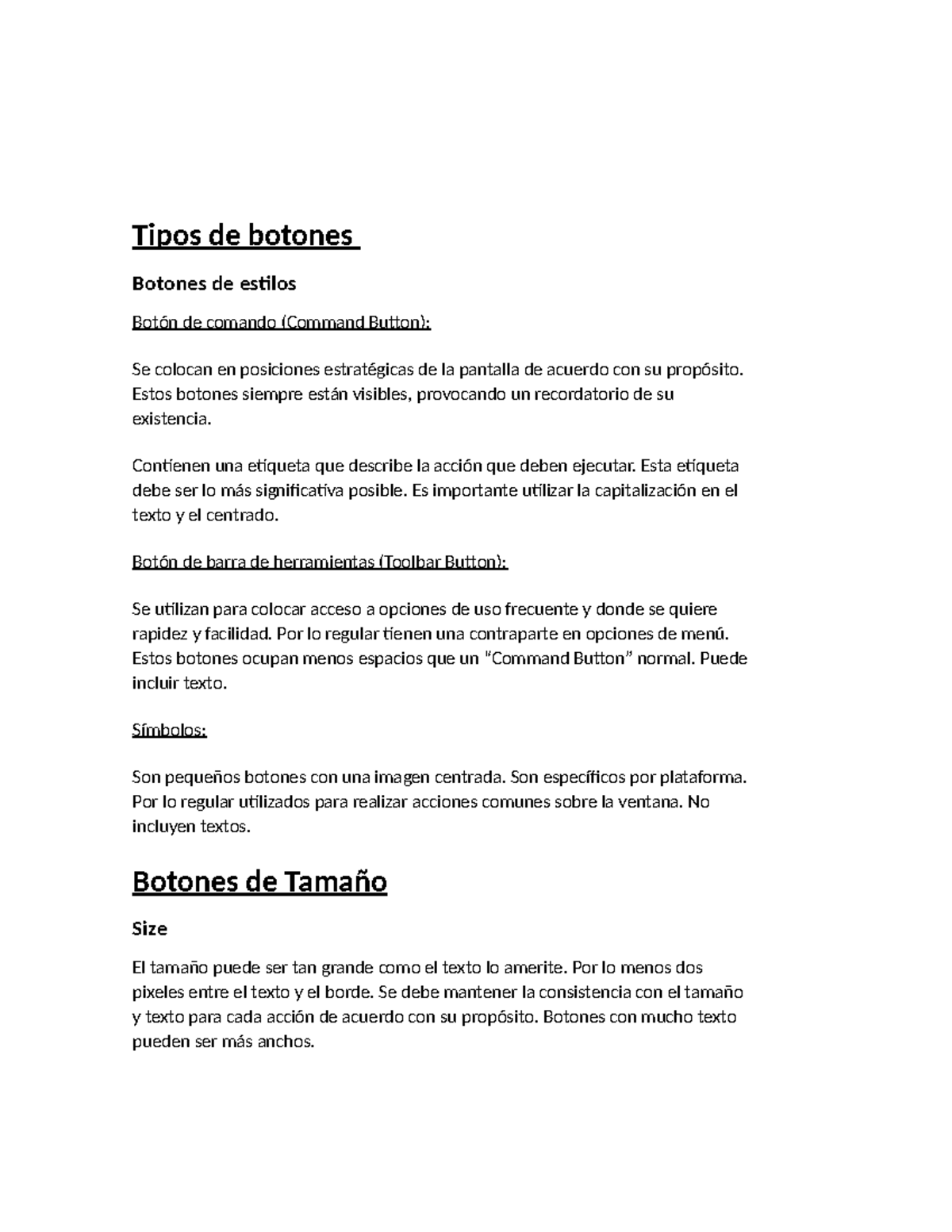 Tarea Botones asignación - Tipos de botones Botones de estilos Botón de ...