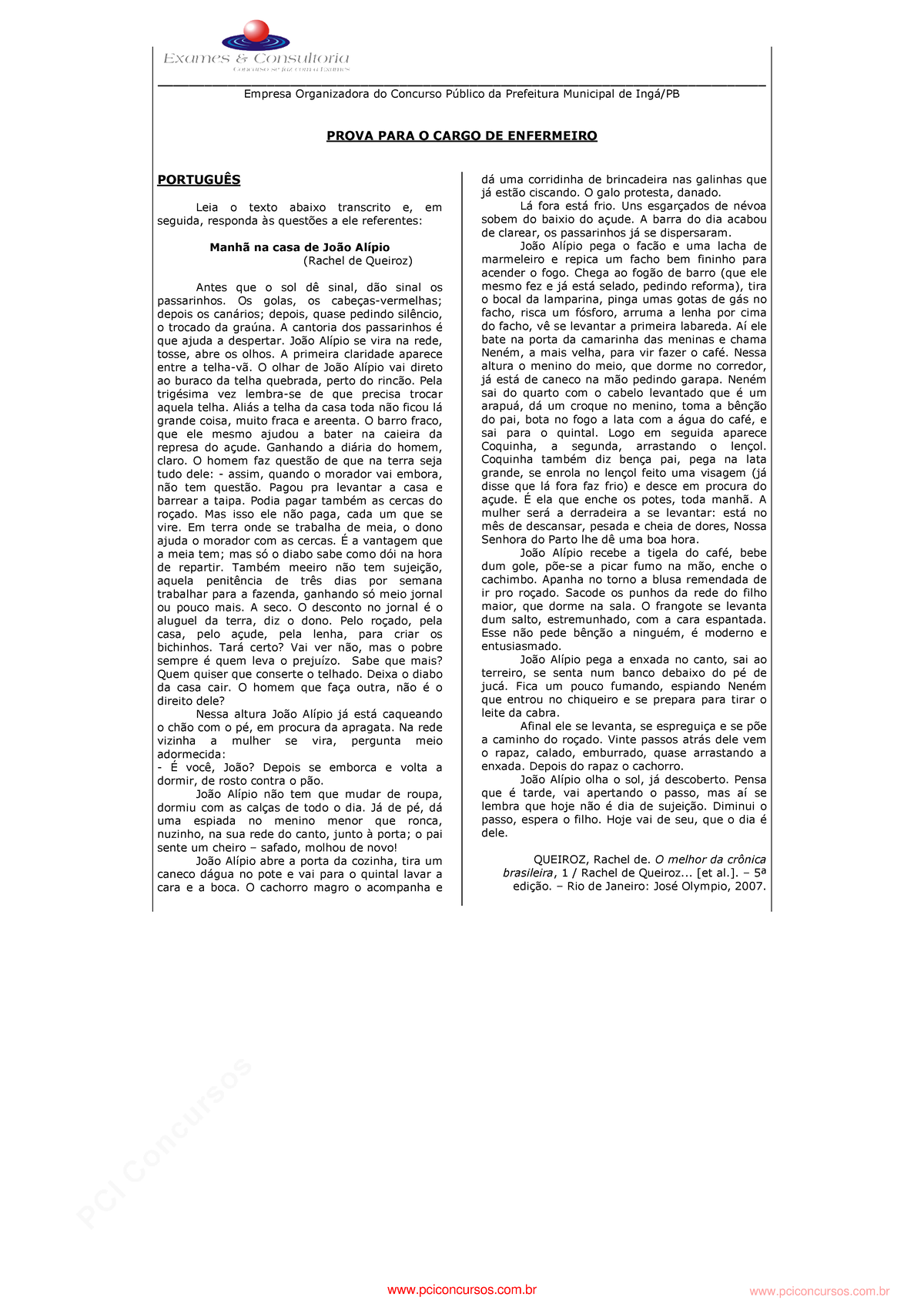 Enfermeiro inga - Oskey masqueico - - Studocu