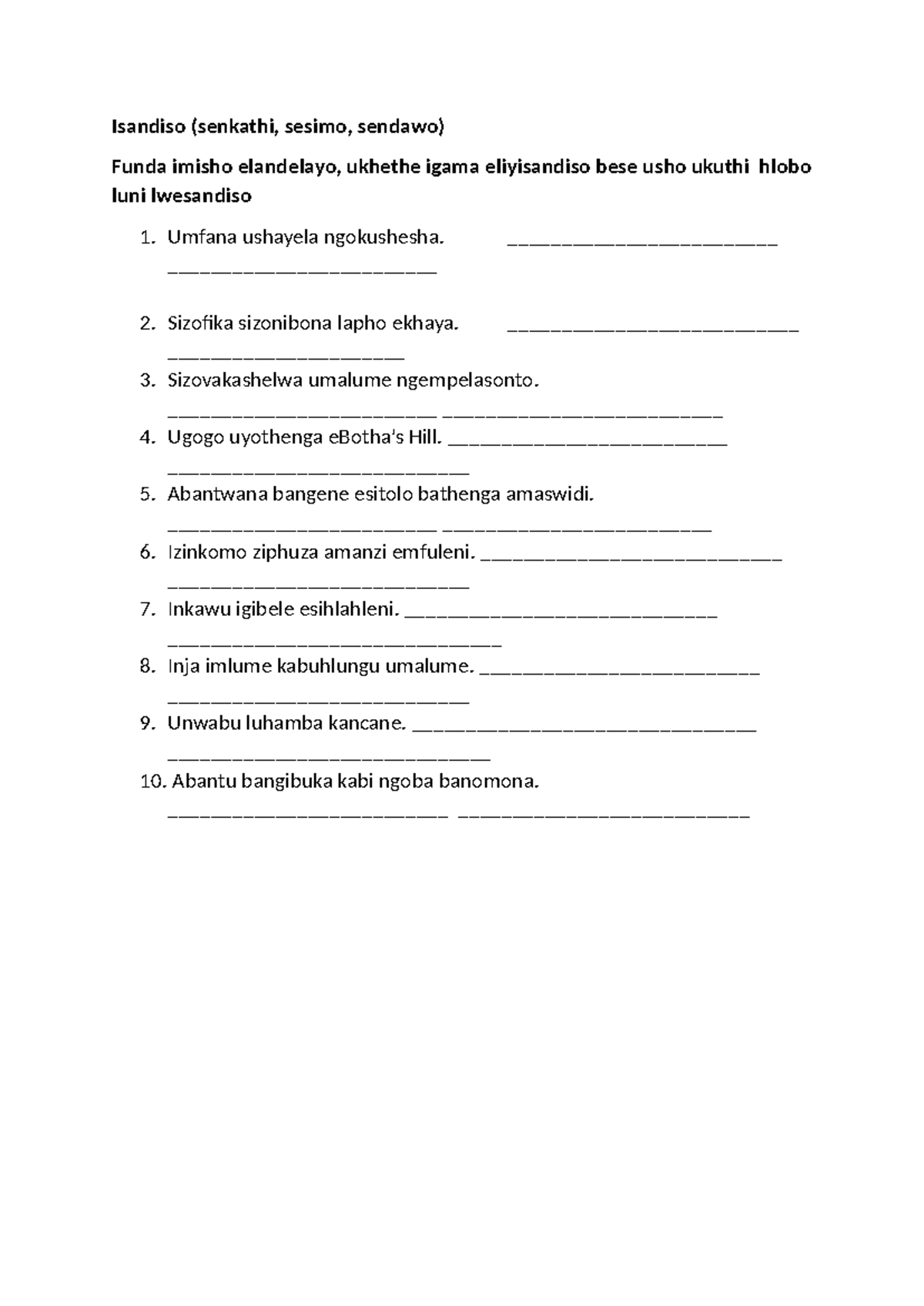 ICE Task -Isandiso (1) - Isandiso (senkathi, sesimo, sendawo) Funda ...