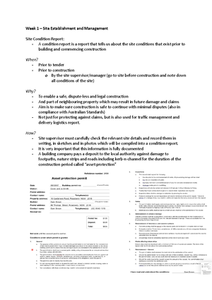 Tutorial 1- Site Condition Report - Site Establishment and Management ...