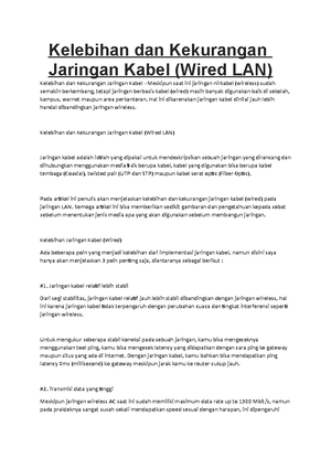 Penyebab Koneksi Internet Lambat Pada Jaringan LAN - Lebih dari itu ...