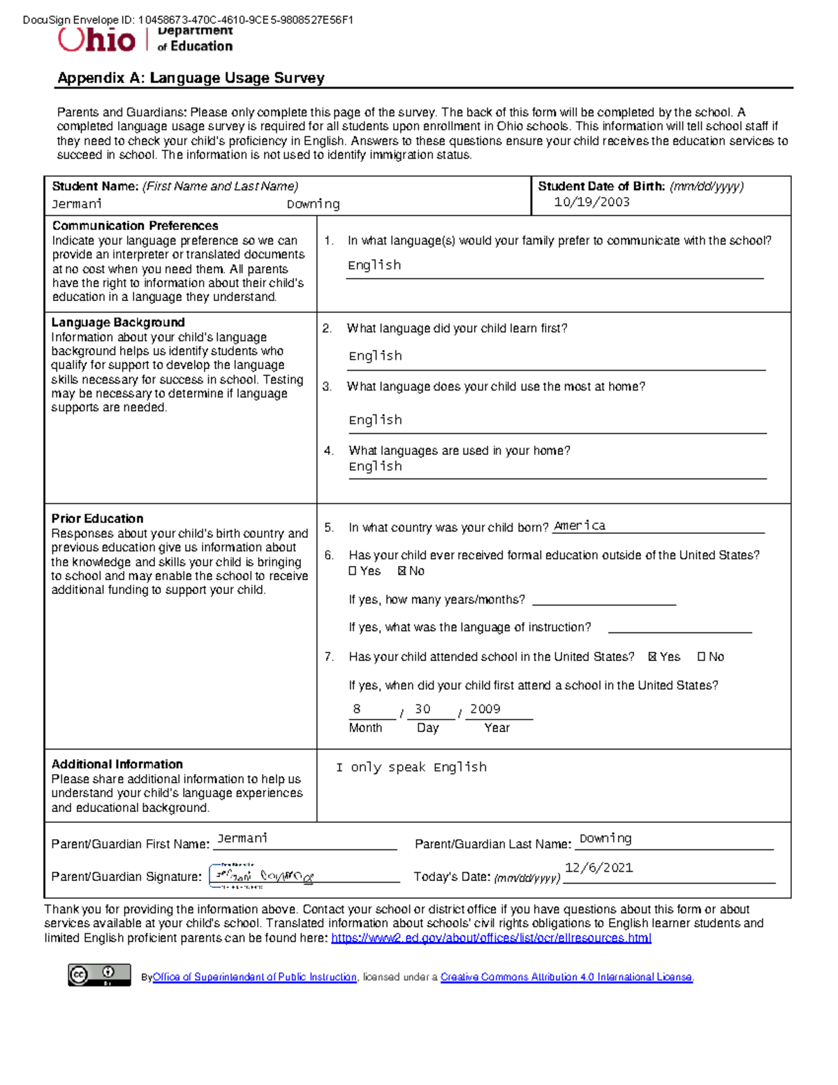 Langauge - work - Ohio I Department of Education Appendix A: Language ...