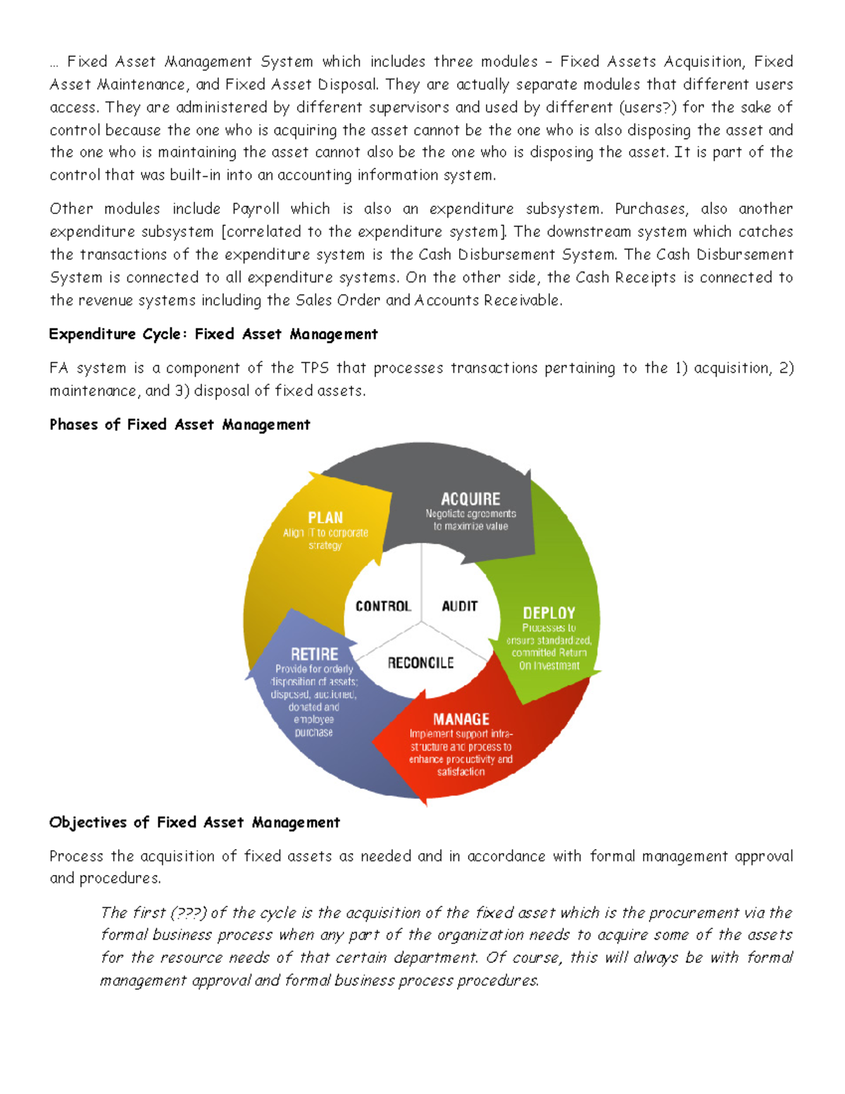 Ch04-1 - ntoes - ... Fixed Asset Management System which includes three ...