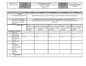 Matching TYPE TEST - JOHN REY L. PACENA BSED-3RD YEAR I. Give at least ...