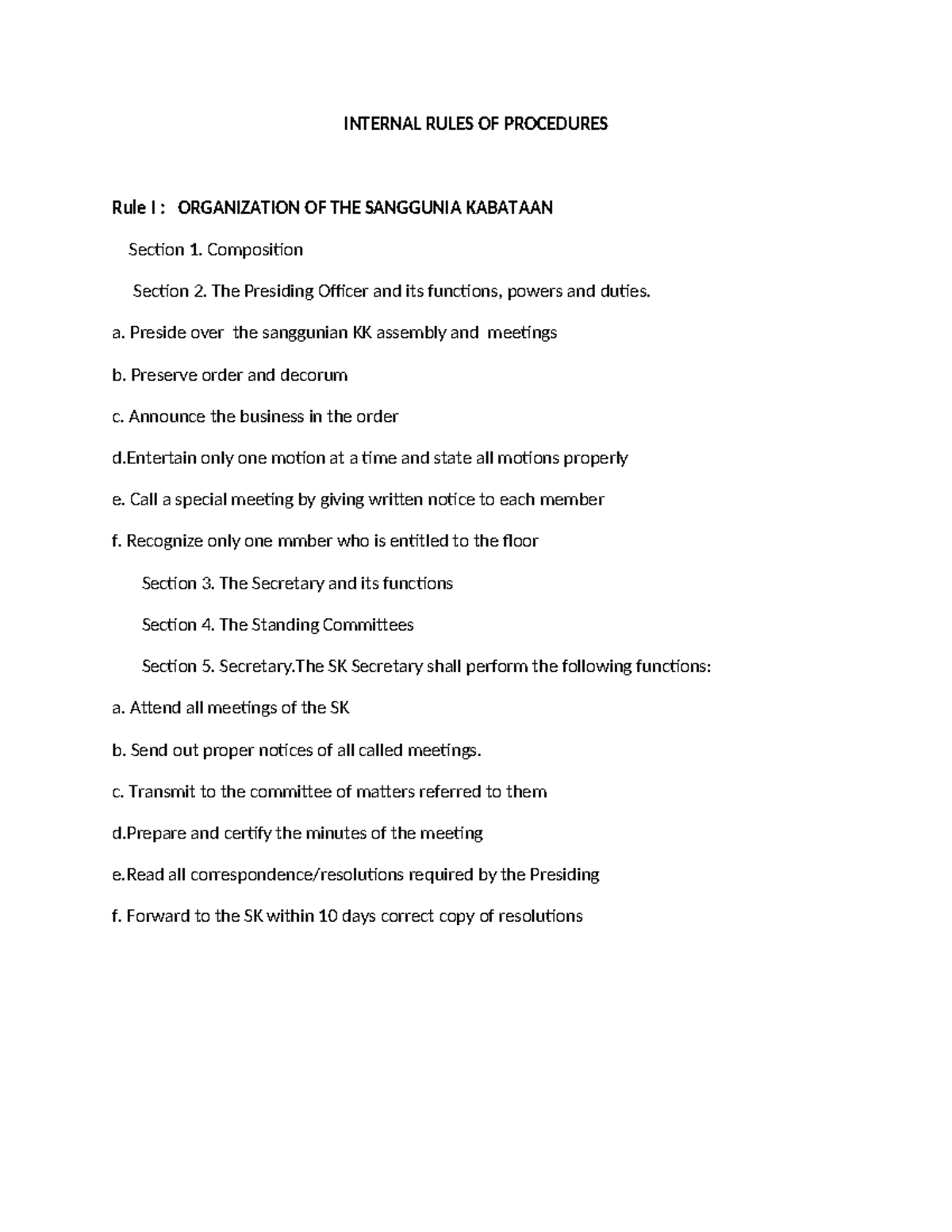 Inbound 378718460870355994 - INTERNAL RULES OF PROCEDURES Rule I ...