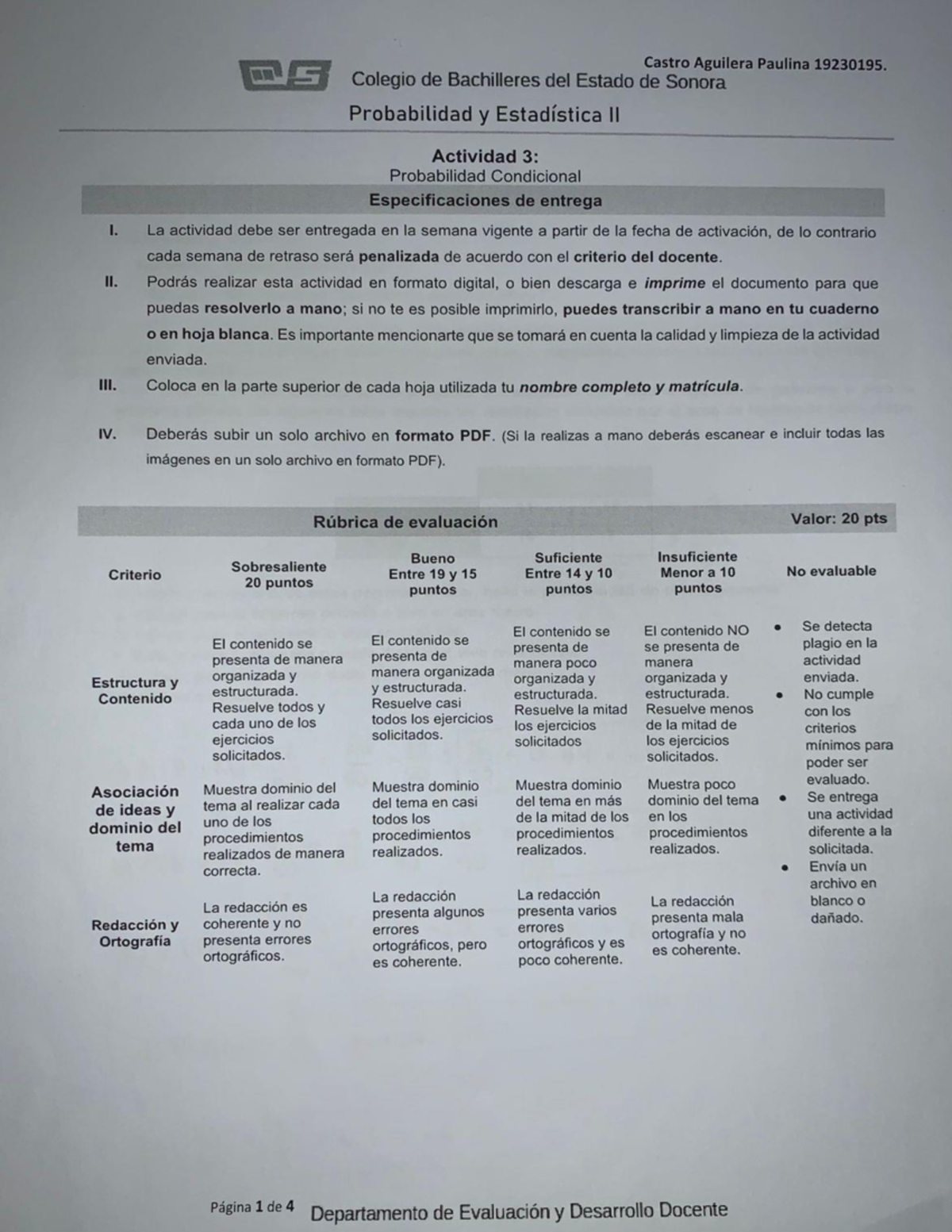 Actividad 3 segundo parcial Probabilidad y estadistica - Estructura Socio Economica de Mexico ...