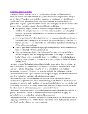 Chapter 4 Textbook Notes - Chapter 4 Textbook Notes -Sources of stress ...