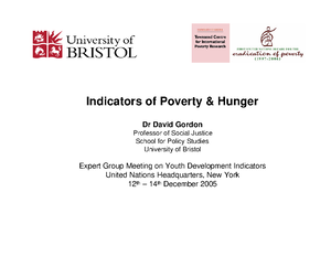 Definitions and measures of poverty - Introduction Poverty is a ...