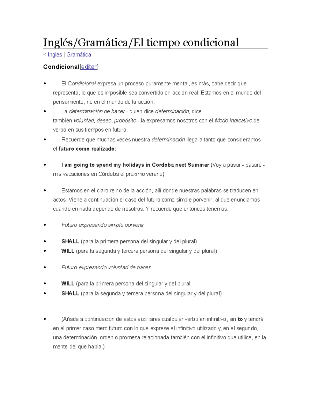 Aprender Ingles yaaaaa - Inglés/Gramática/El tiempo condicional