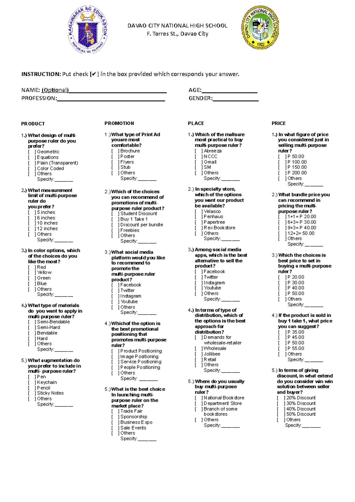 Entrrrreeeeeeeeeeeppp - DAVAO CITY NATIONAL HIGH SCHOOL F. Torres St ...