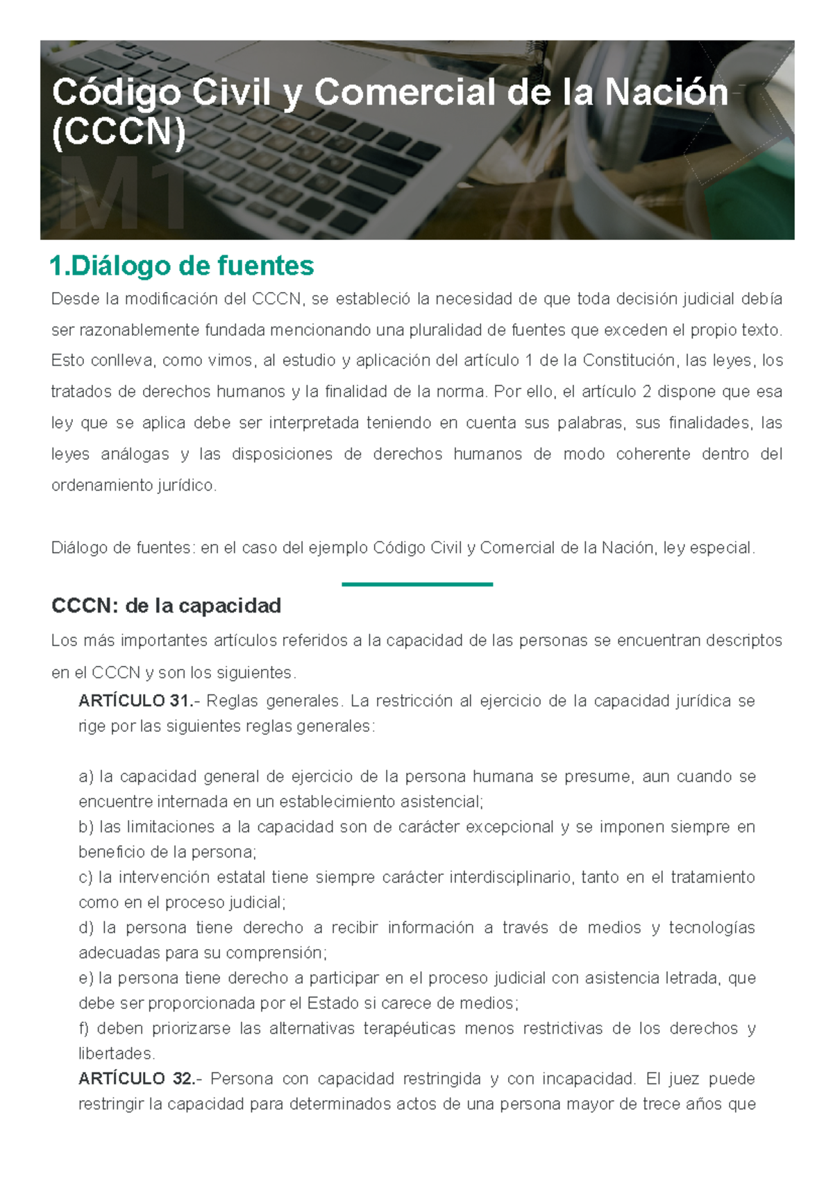 Modulo 1Lectura 4 - contenido - Código Civil y Comercial de la Nación ...