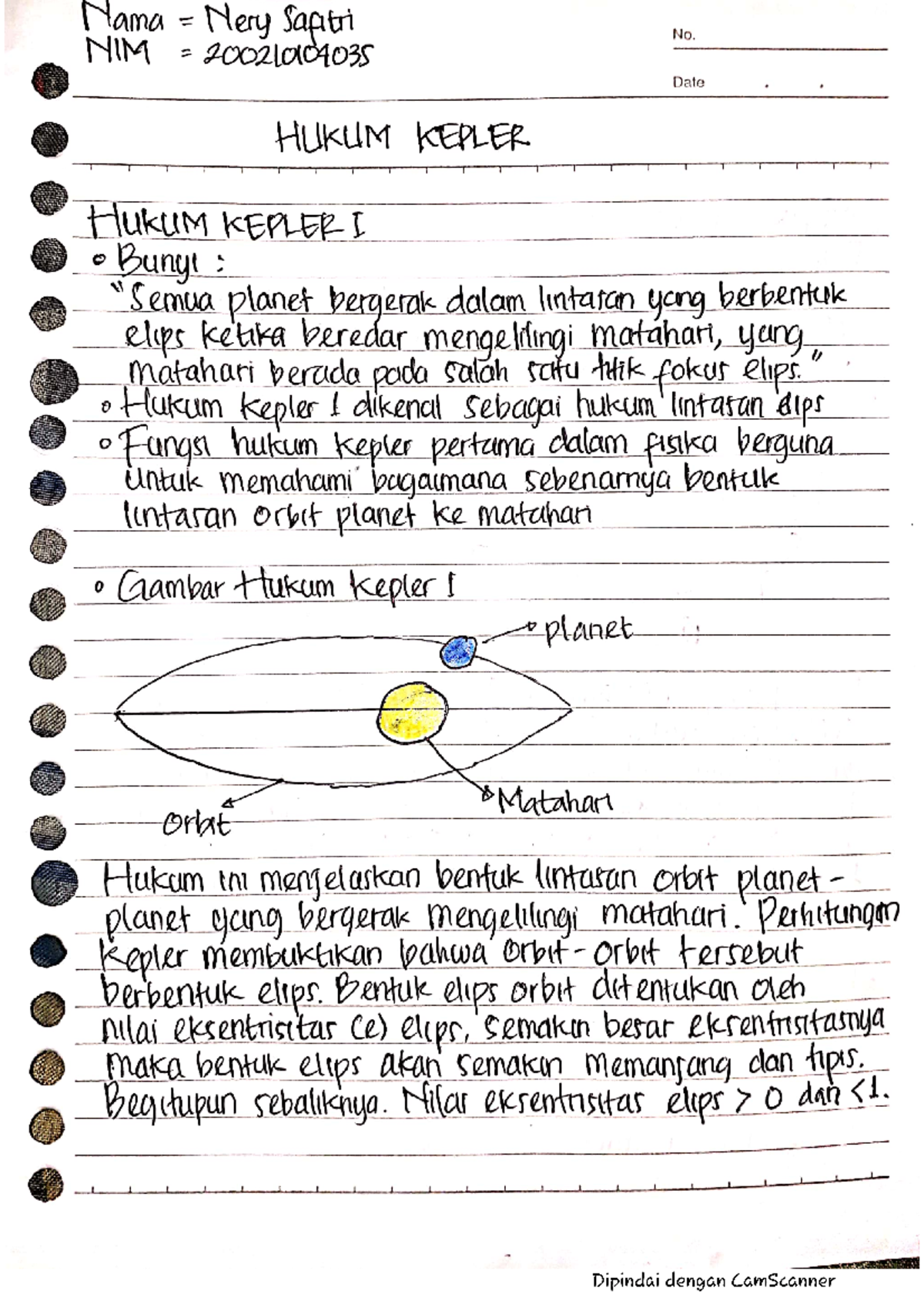 Resume Hukum Kepler - Kumpulan Resume - Studocu