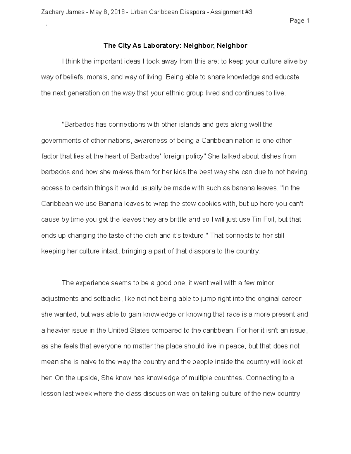 The City As Laboratory Neighbor, Neighbor - Being able to share ...