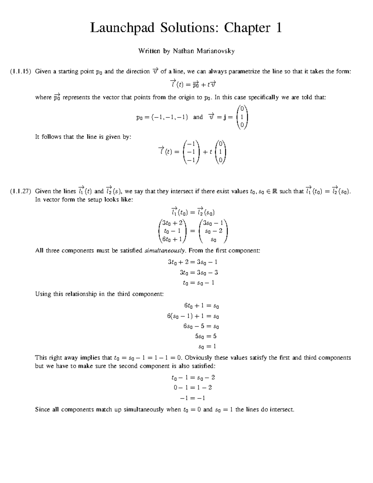 Chapter 1 Solutions - ch1sol - Launchpad Solutions: Chapter 1 Written ...