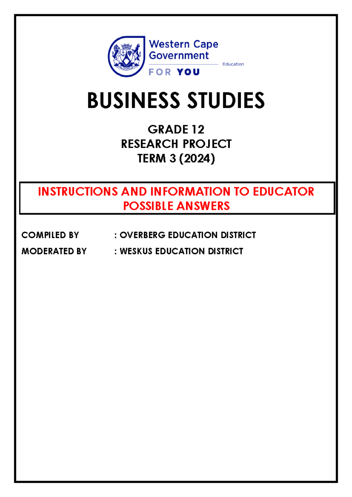 GR12 BSTD 2024 Research Project Marking Guideline ENG Final - BUSINESS ...