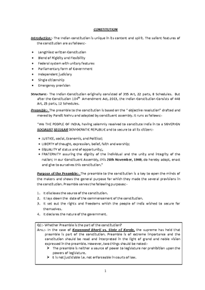 Constitution - CONSTITUTION –I Constitution: Meaning, Types and ...