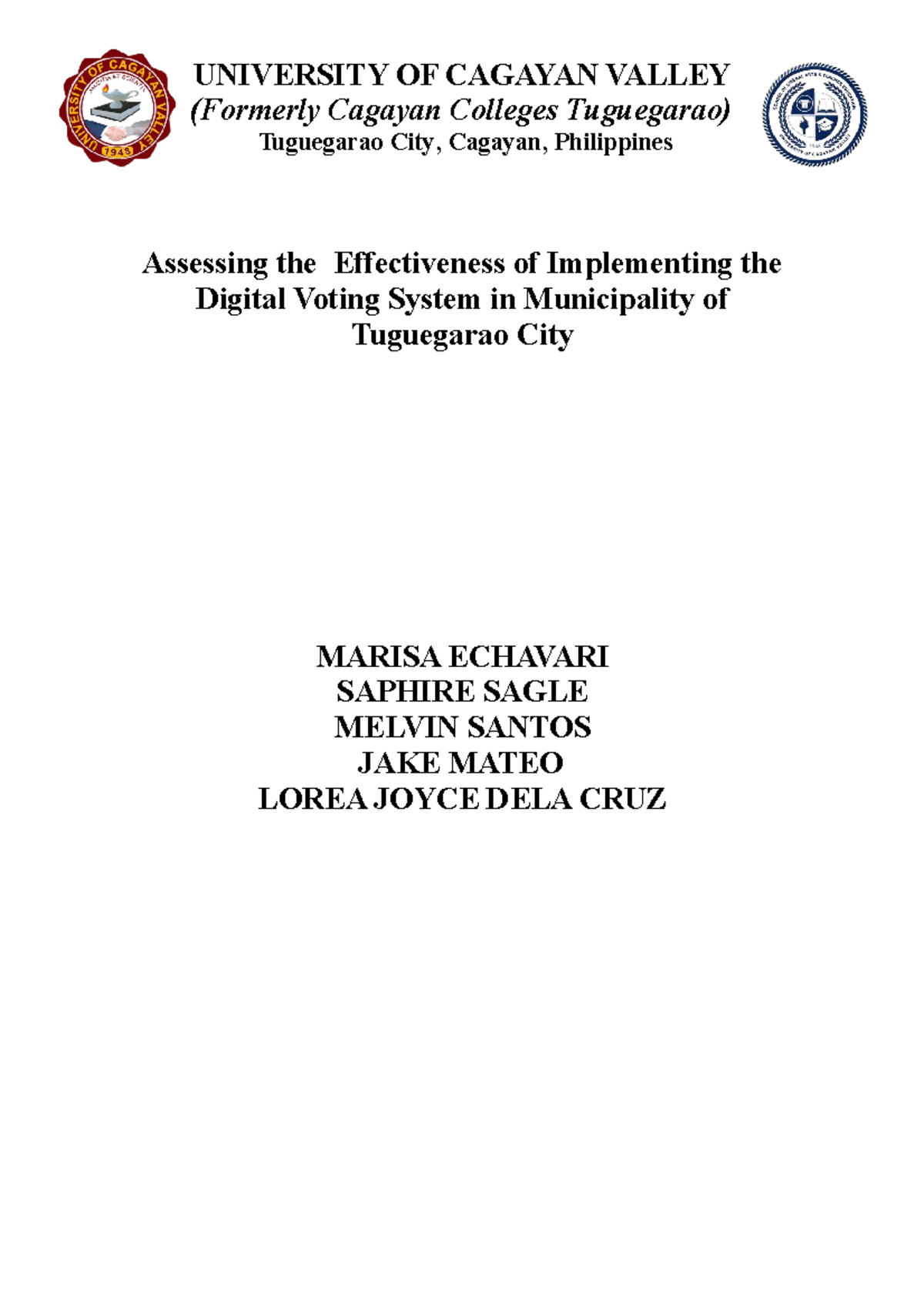 Group 2 research 2 - (Formerly Cagayan Colleges Tuguegarao) Tuguegarao ...