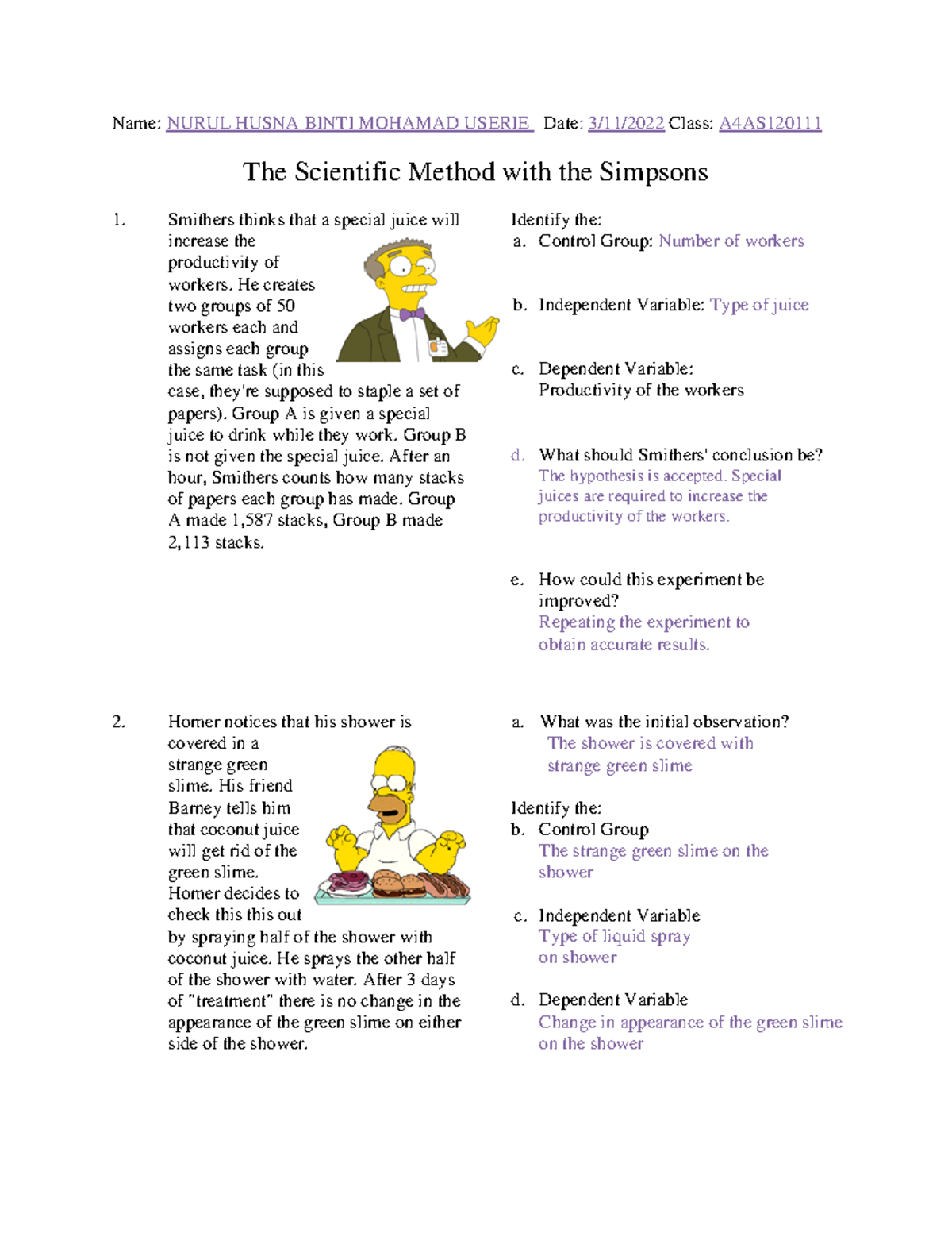 Tutorial exercise 1.1-Identify the Controls and Variables - Name: NURUL ...