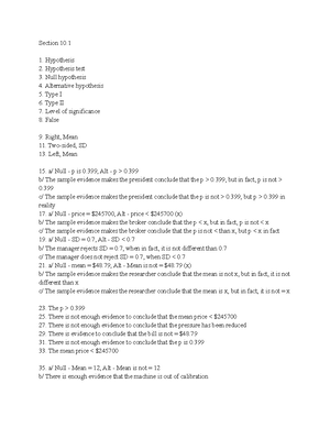 Math 136 Homework - Book: Sullivan - Statistics - Section 1. Parameter ...