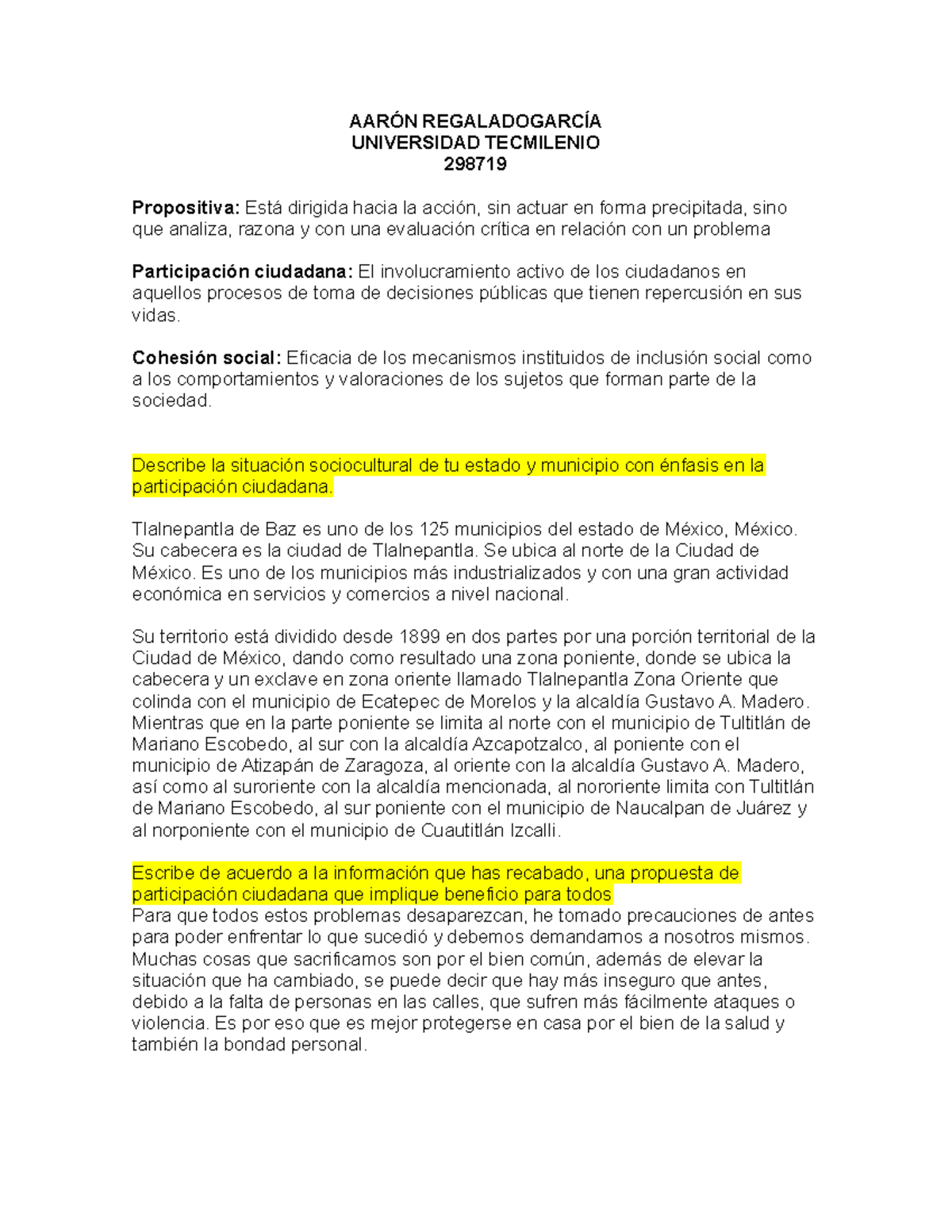 Evidencia 3 México Siglo XXI - AARÓN REGALADOGARCÍA UNIVERSIDAD ...