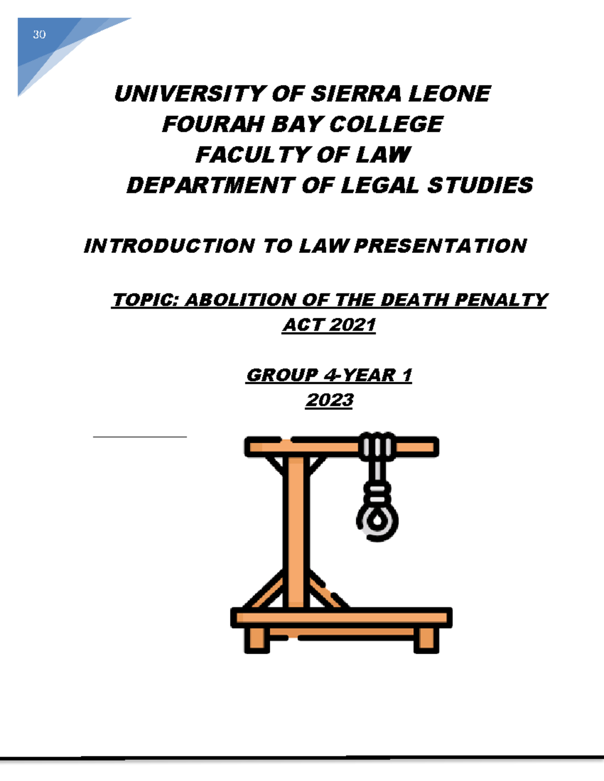 Group 4 updated presentation-2 - UNIVERSITY OF SIERRA LEONE FOURAH BAY ...