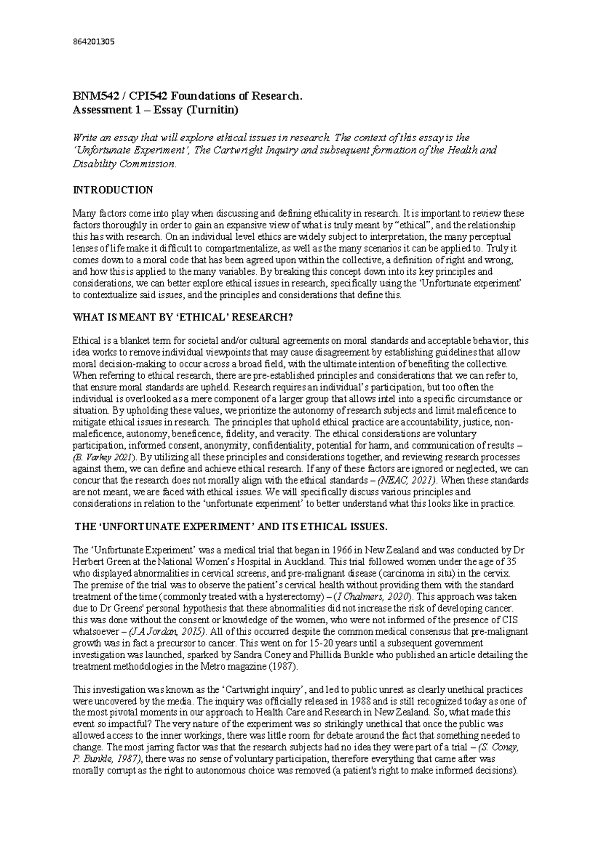 Ethics Essay BNM542 CPI542 Foundations Of Research Assessment 1 ethics-essay-bnm542-cpi542-foundations-of-research-assessment-1