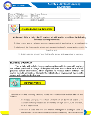 FS1-Activity-2 - THIS IS FIELD STUDY ACTIVITY GUIDE - ####### FIELD ...
