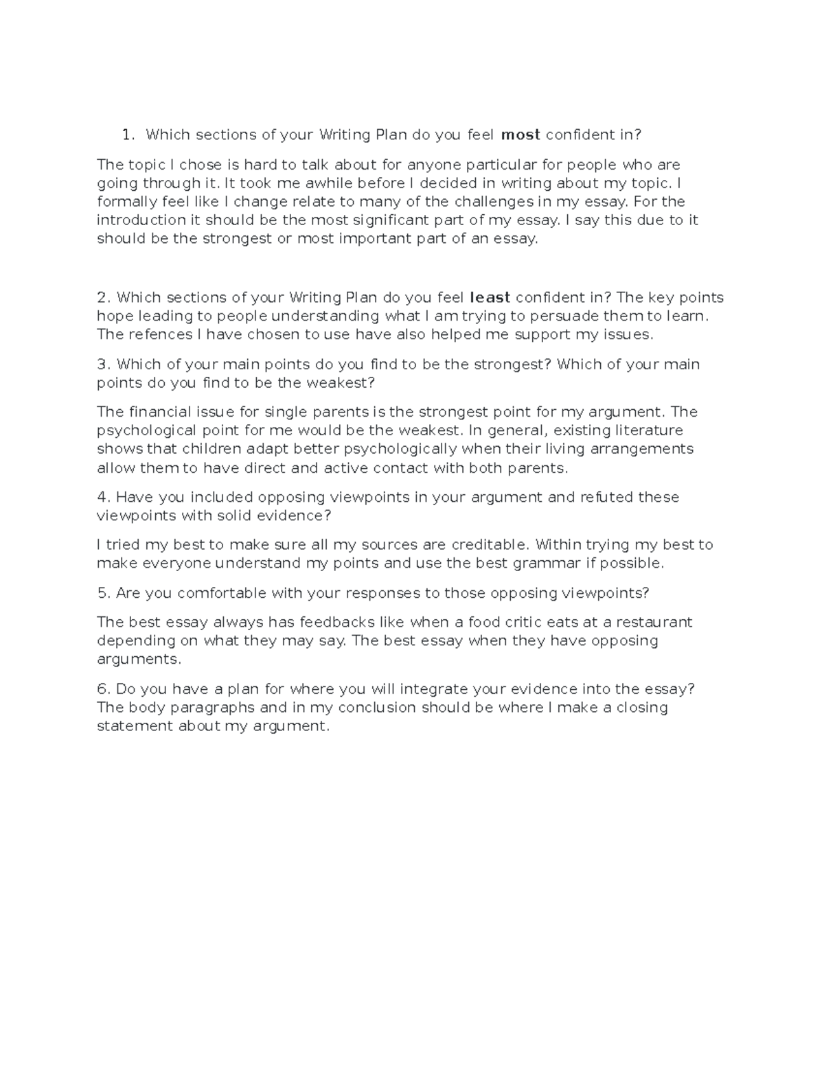 ENG123 Module 4-4 Activity - Which sections of your Writing Plan do you ...